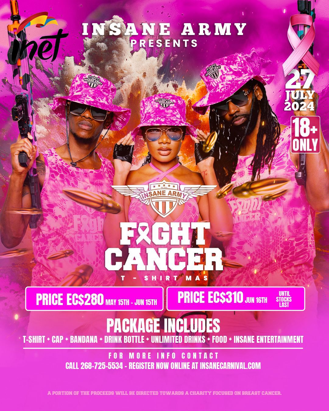 T-Shirt Mas - Fight Cancer - Insane Carnival